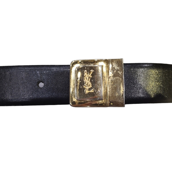 Yves Saint Laurent | Accessories | Vintage Ysl Black Or Brown Leather ...